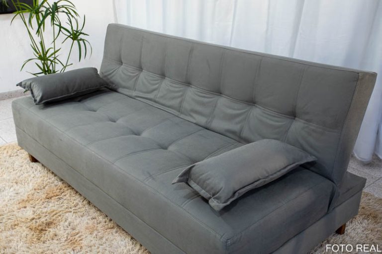 Sofá 4 lugares e Sofá Cama Casal Arpoador Cinza